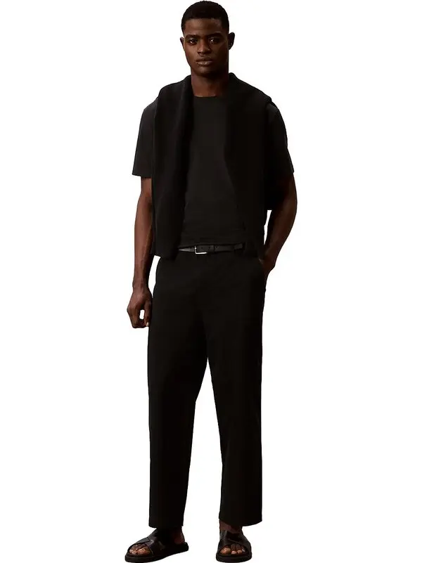 Calvin Klein 90s Relaxed Cropped Chinos - Black