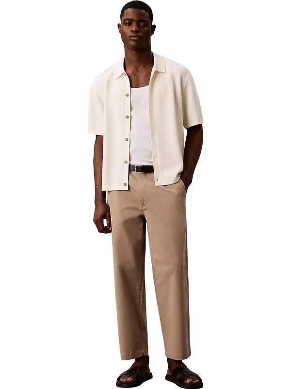 Calvin Klein 90s Relaxed Cropped Chinos - Roasted Cashew