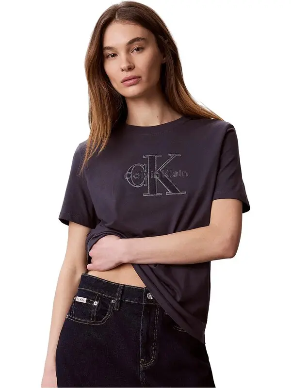 Calvin Klein Monologo Graphic T-shirt - Ebony