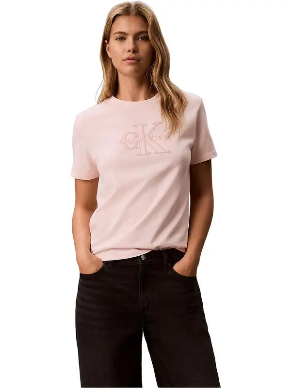 Calvin Klein Monologo Graphic T-shirt - Mangano Calcite