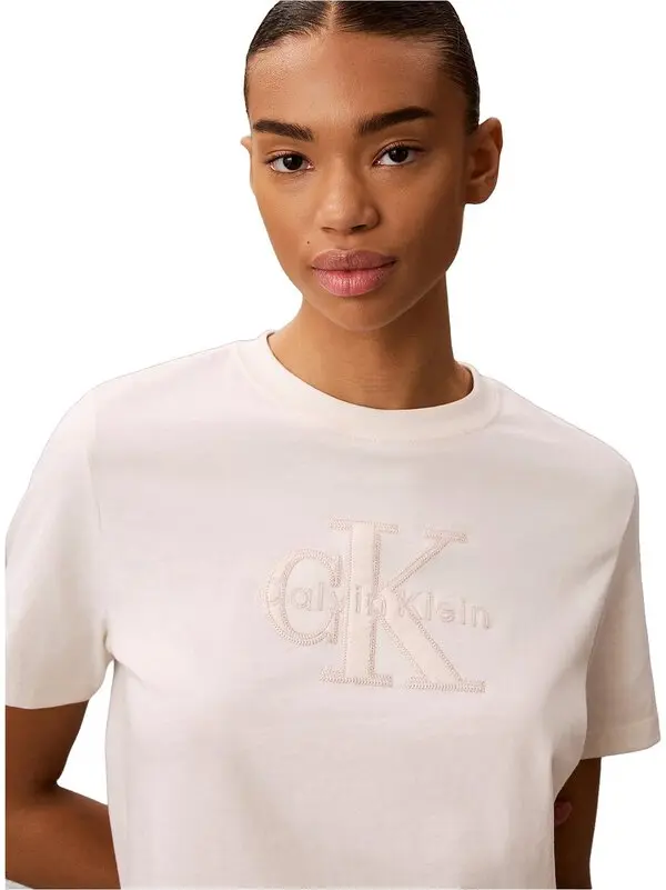 Calvin Klein Monologo Graphic T-shirt - Tofu