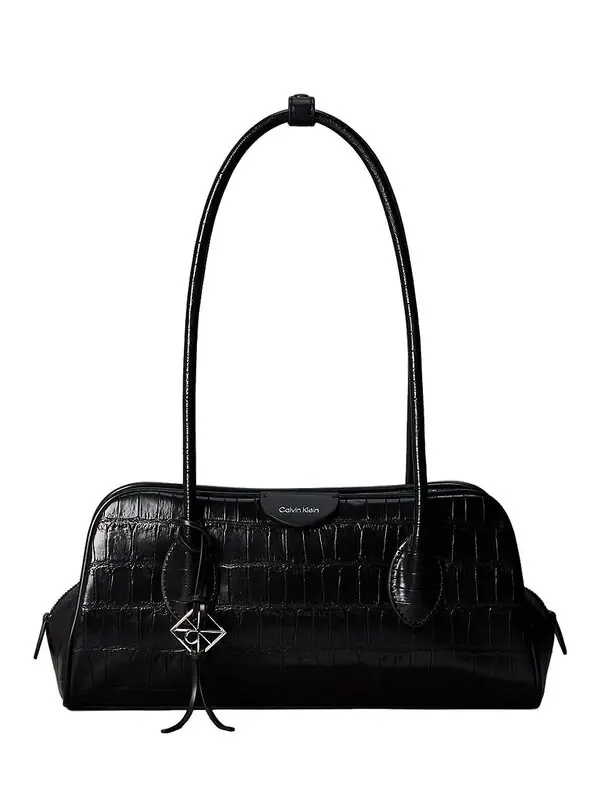 Calvin Klein Emblem Logo Mini Shoulder Bag - Black
