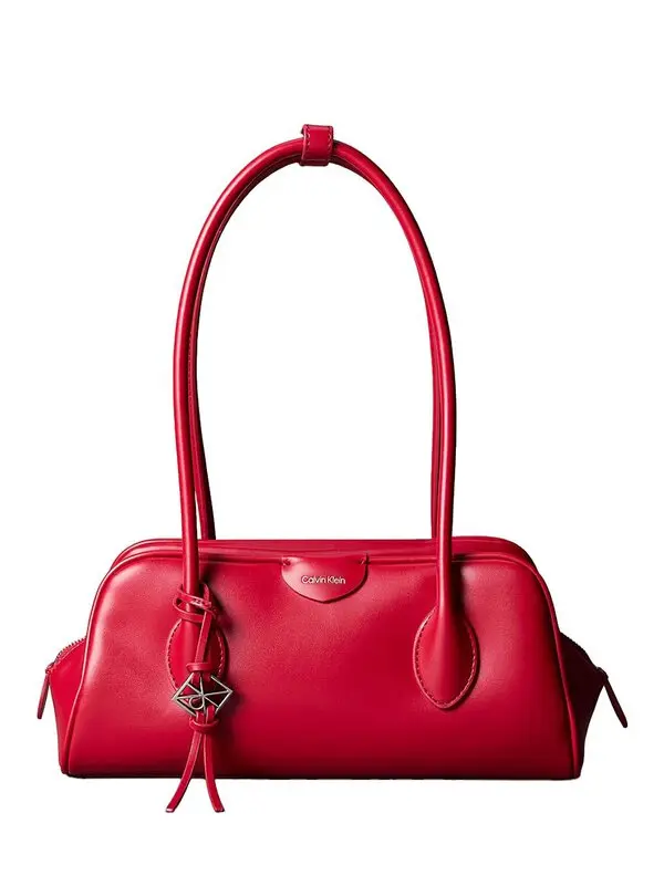 Calvin Klein Emblem Logo Mini Shoulder Bag - Bordeaux Wine