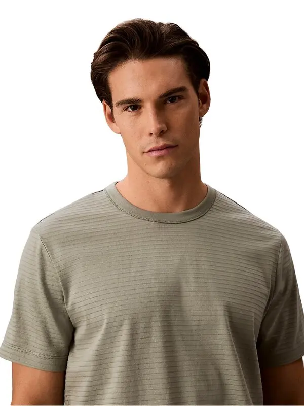 Calvin Klein Textured Stripe Classic T-shirt - Shadow