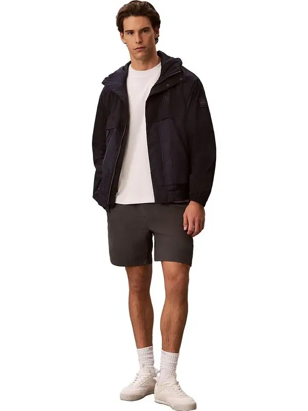 Calvin Klein Monogram Pull-on Nylon Shorts - Dark Grey