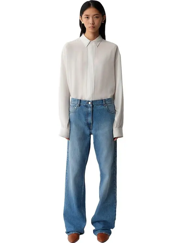 Calvin Klein 02 Low Rise Straight Jeans - Light Blue