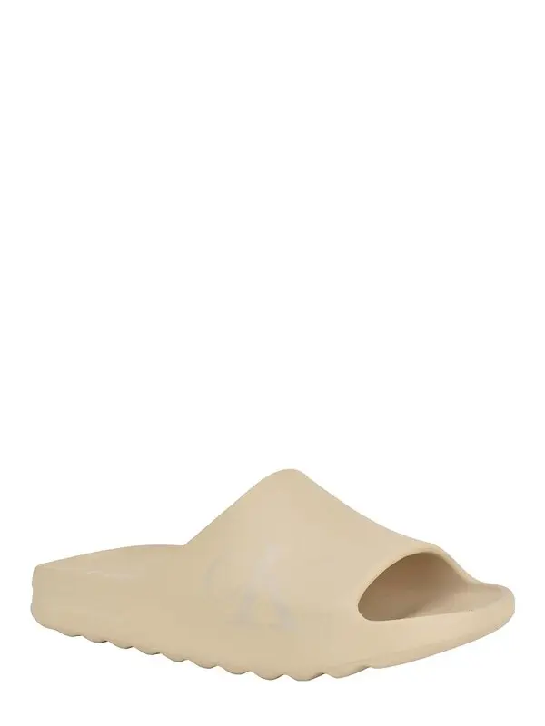 Calvin Klein Monogram Logo Pool Slide Sandal - Ivory