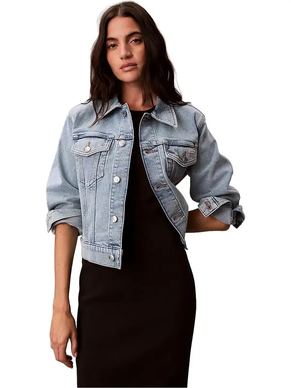 Calvin Klein Classic Monogram Logo Trucker Jacket - Dover
