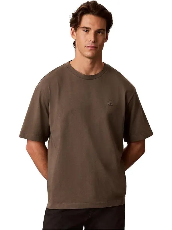 Calvin Klein Tonal Monogram Relaxed T-shirt - Beluga