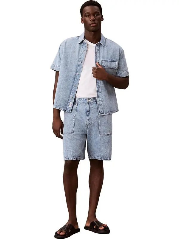Calvin Klein Denim Utility Shorts - Shallow Tide