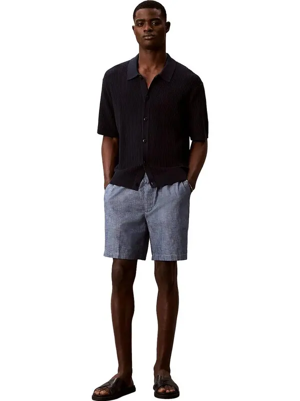 Calvin Klein Chambray Pull-on Shorts - Blue Descent