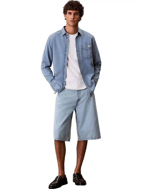 Calvin Klein 90s Loose Fit Denim Shorts - Rival Blue