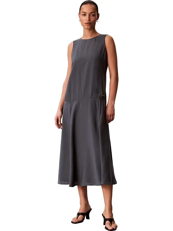 Calvin Klein Voile Maxi Dress - Biloxi Blues