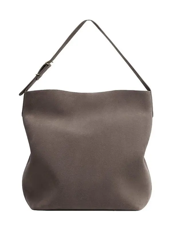 Cuyana Suede Camina Bucket Bag - Clay