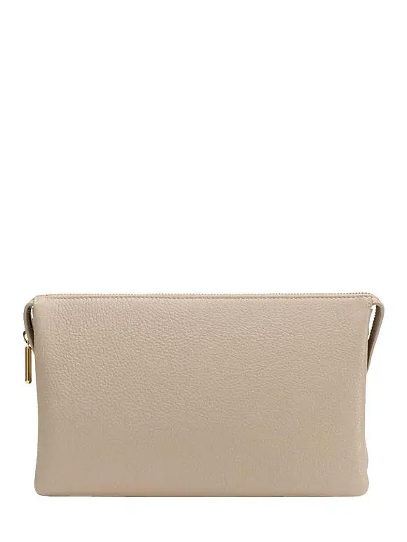 Cuyana Tria Clutch - Stone/cappuccino