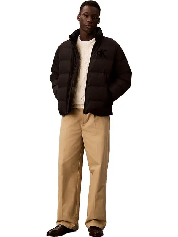 Calvin Klein 90s Straight Pleated Chino Pants - Travertine