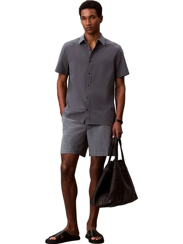 Calvin Klein Seersucker Shorts - Dark Sapphire