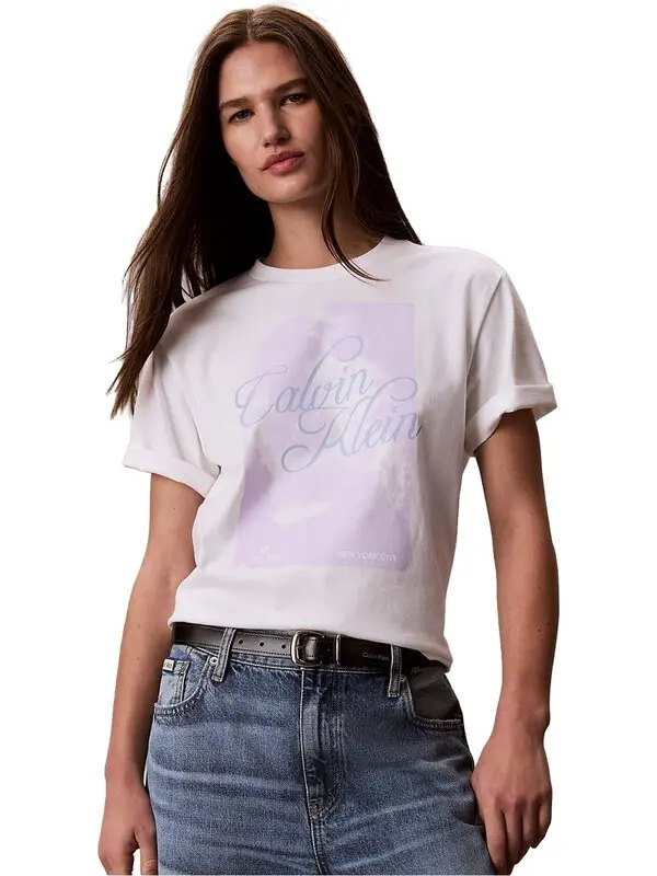 Calvin Klein Graphic Boxy T-shirt - Bright White