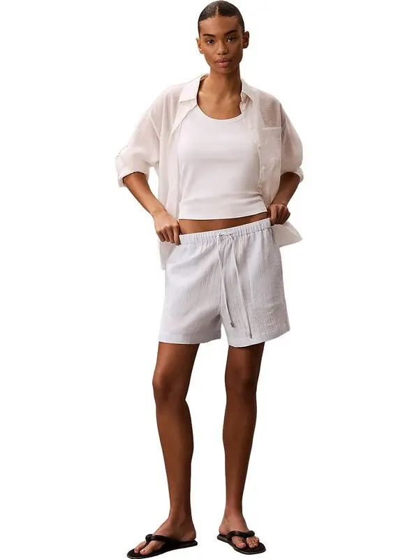 Calvin Klein Double Gauze Pull-on Shorts - Ancient Water