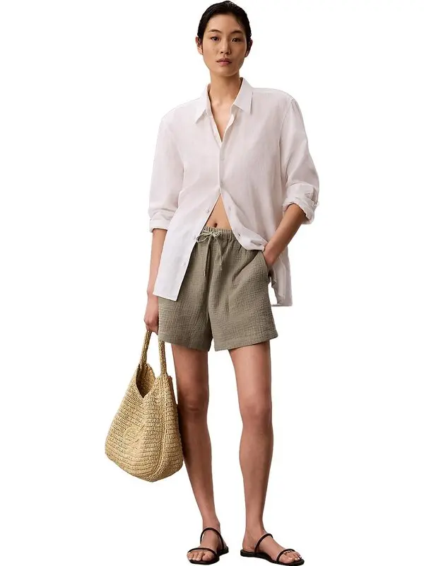 Calvin Klein Double Gauze Pull-on Shorts - Shadow