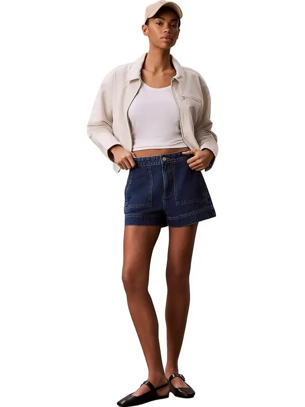 Calvin Klein Denim Utility Shorts - Midway Blue