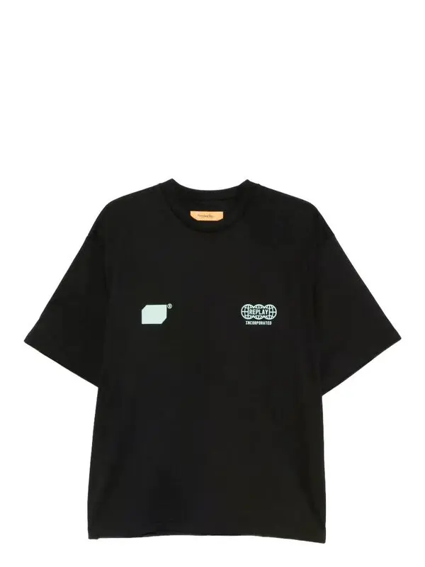 REPLAY Logo-print T-shirt - Black