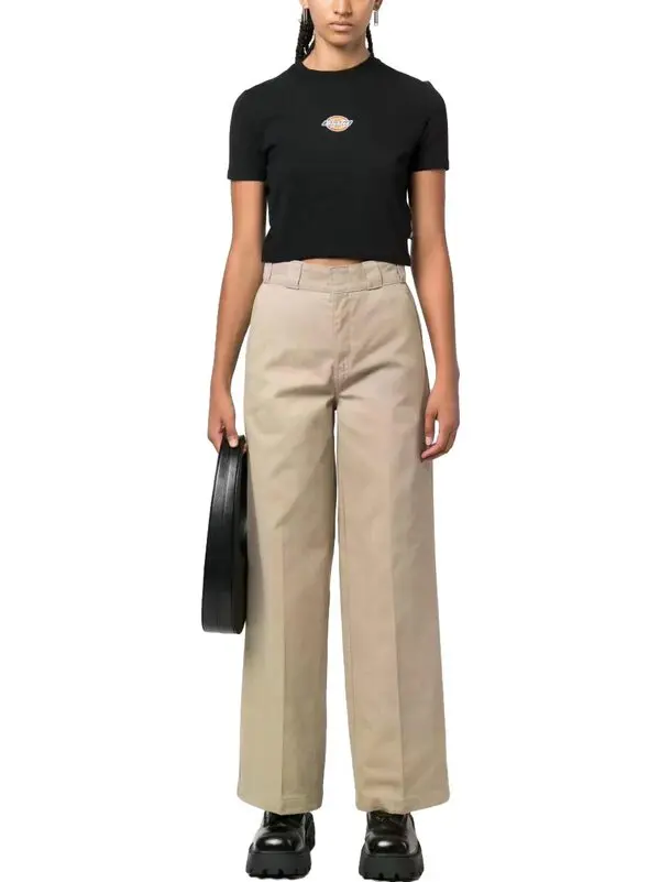 Dickies Logo Patch Straight-leg Trousers - Neutrals