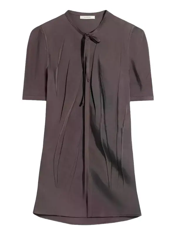 LEMAIRE Creased Fitted Shirt In Poly Viscose Twill - Brown
