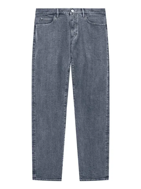 Giorgio Armani Five-pocket Regular Fit Trousers In Cotton And Modal - Grey