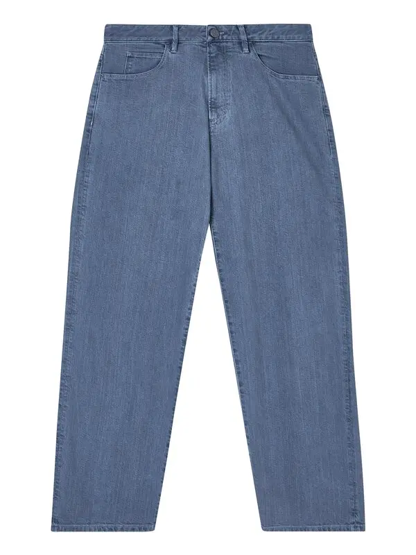 Giorgio Armani Cotton And Modal Five-pocket Trousers - Grey