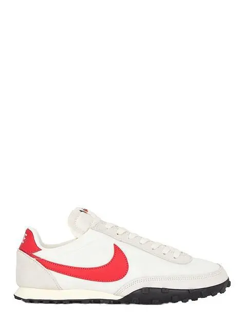 Nike Waffle Racer Low Top Sneakers - Summit White & University Red Photon Dus