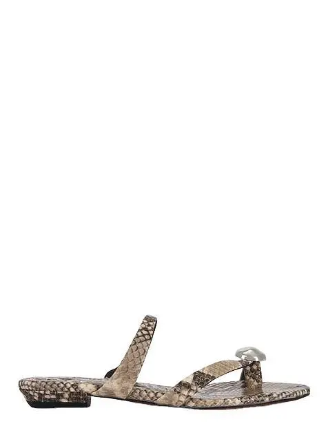 Madewell Cera Thong Sandal - Vintage Khaki Multi Snake