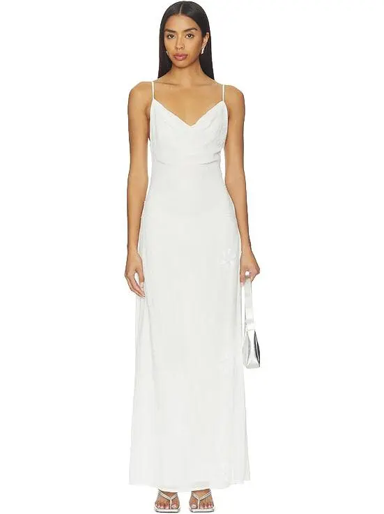 Superdown Embellished Maxi Dress - White