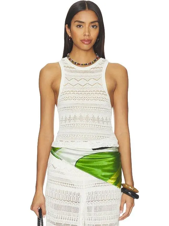 Nanushka Sleeveless Knit Top - Off White