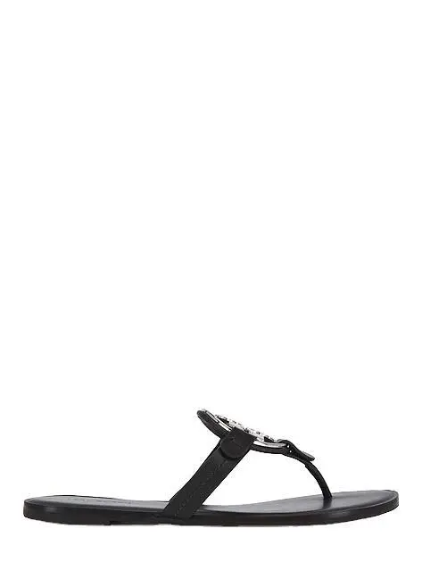 Tory Burch Metal Miller Sandal - Cocoa & Silver