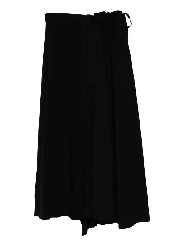 Yohji Yamamoto Lawn Gathered Flare Pants - Black