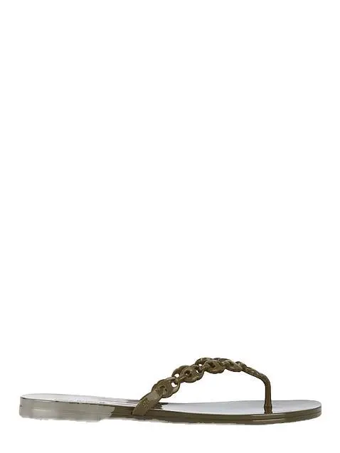 Tory Burch Gemini Link Jelly Flip Flop - Moss Rock