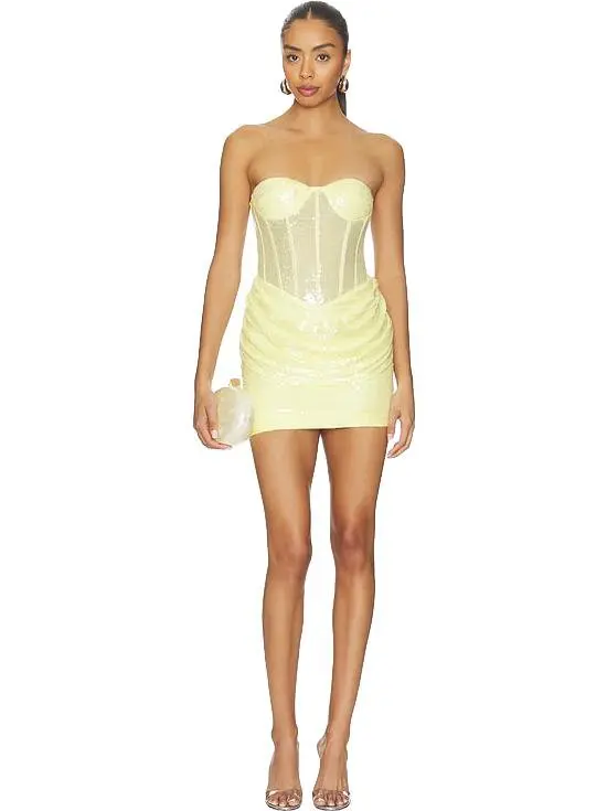 THE NEW ARRIVALS ILKYAZ OZEL Pamela Sequined Draped Mini Dress - Paradisio