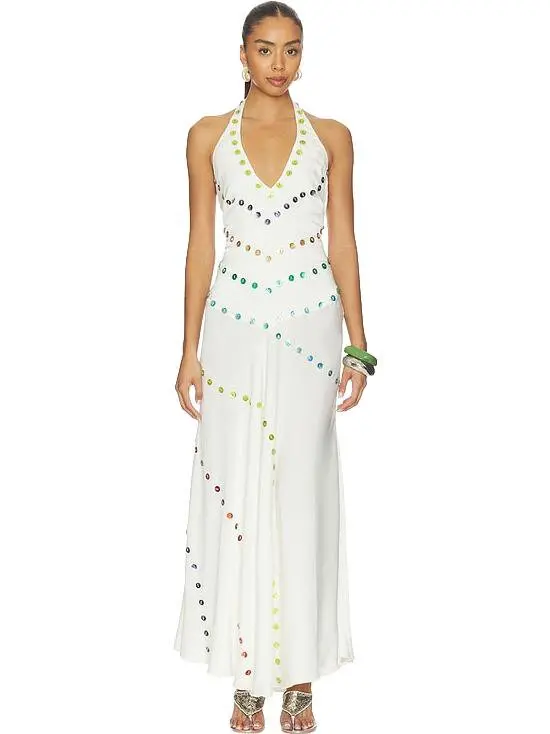 SIEDRES Vicka Maxi Dress - Ecru