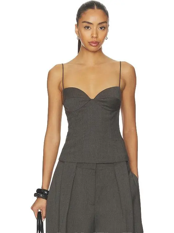 ST. AGNI Wool Blend Cami - Mulch