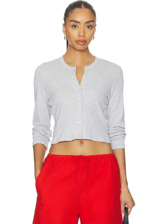 LESET Nando Cardigan - Light Grey Melange