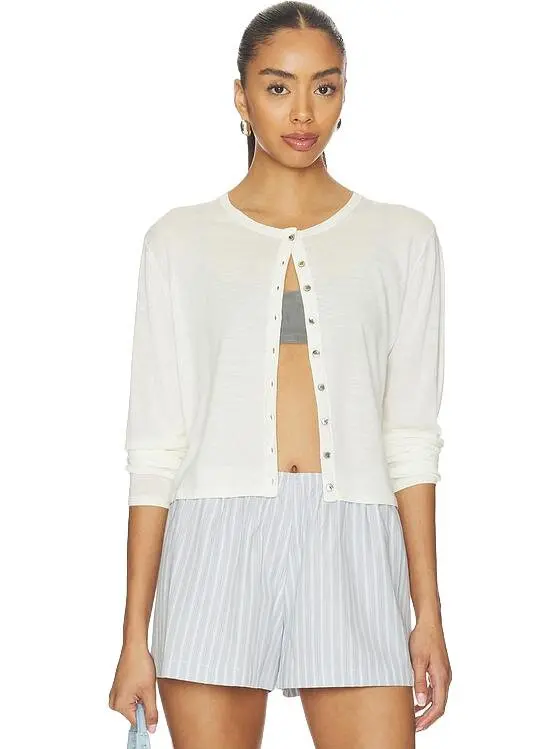 LESET James Crew Cardigan - Parchment