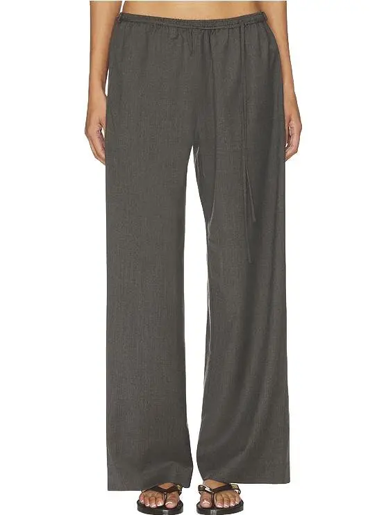 ST. AGNI Wool Blend Everyday Pants - Mulch