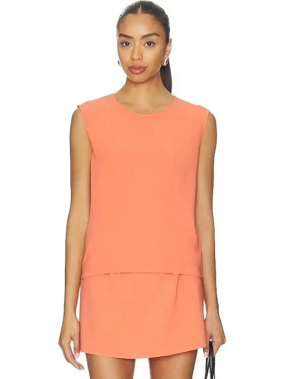 LESET Sleeveless Crew Top - Pamplemousse