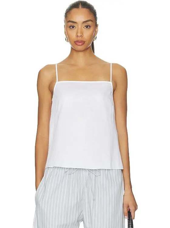 LESET Yoko Tie Back Top - White