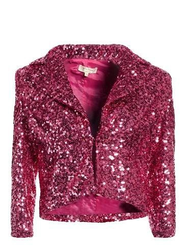W LES FEMMES BY BABYLON Sequined Polyamide Jacket - Fuchsia