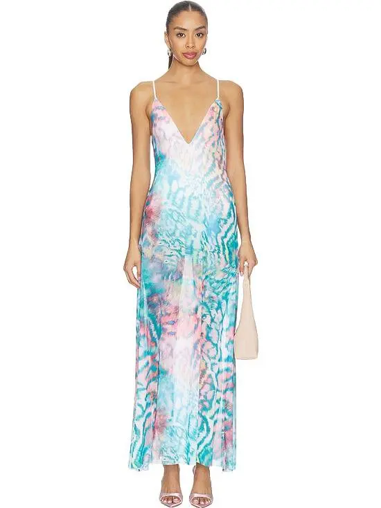 AFRM Rivka Maxi Dress - Pastel Animal