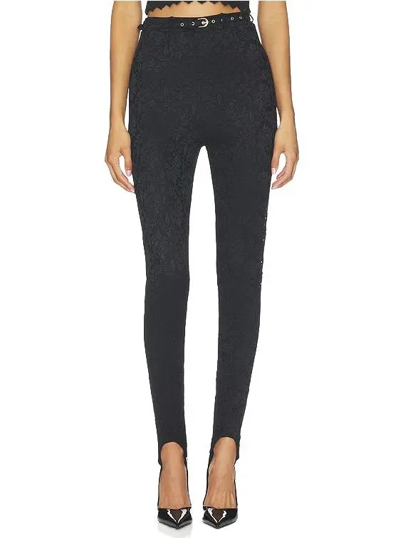 AFRM Carey Lace Stirrup Pants - Noir