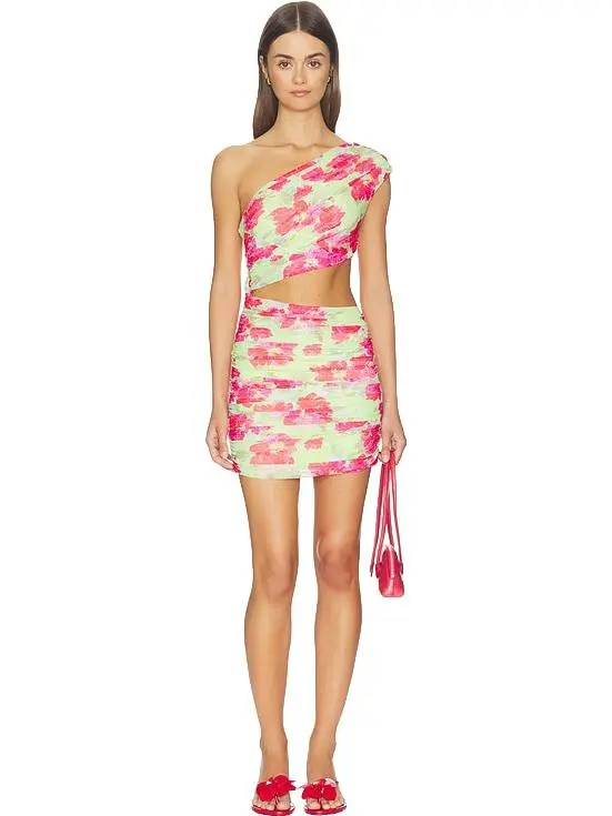 AFRM Sinclair Dress Floral Print - Floral Dot