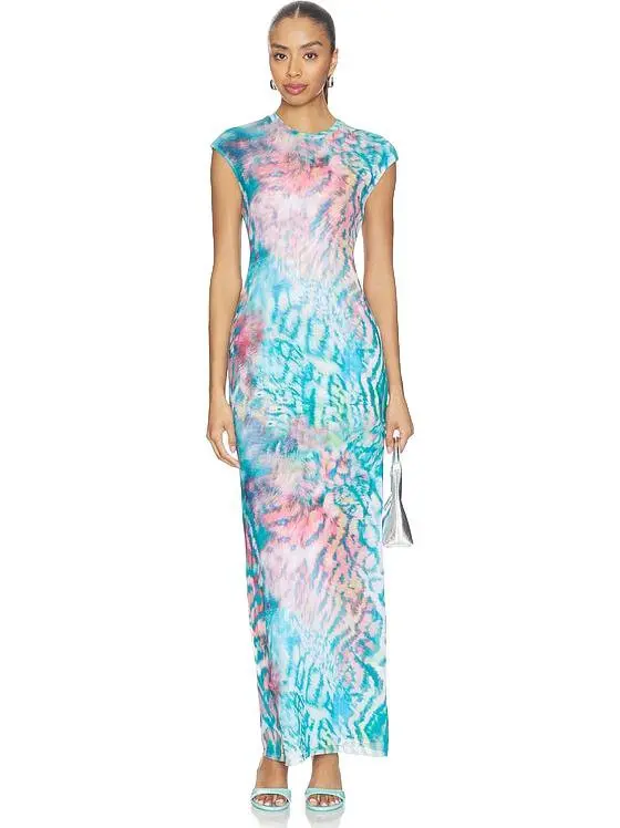 AFRM Printed Maxi Dress - Pastel Animal